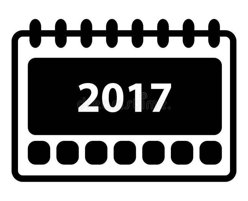 Simple 2017 Calendar icon stock vector. Illustration of rounded - 84055500