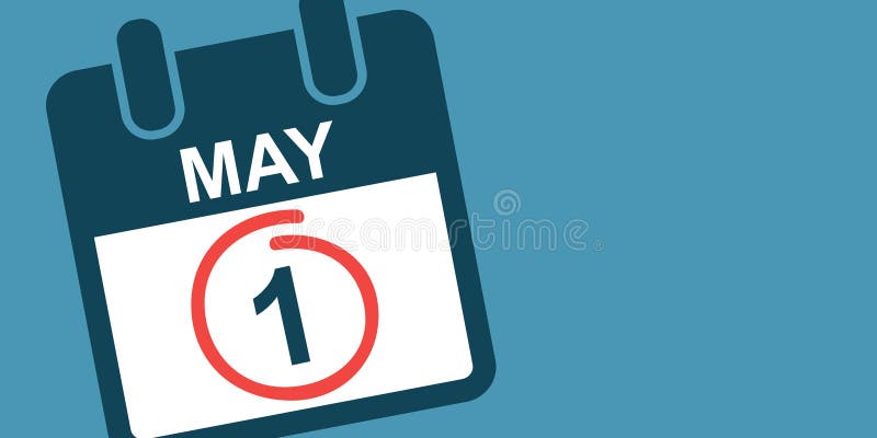 Simple Calendar Icon 1 May Labor Day Stock Vector - Illustration of ...