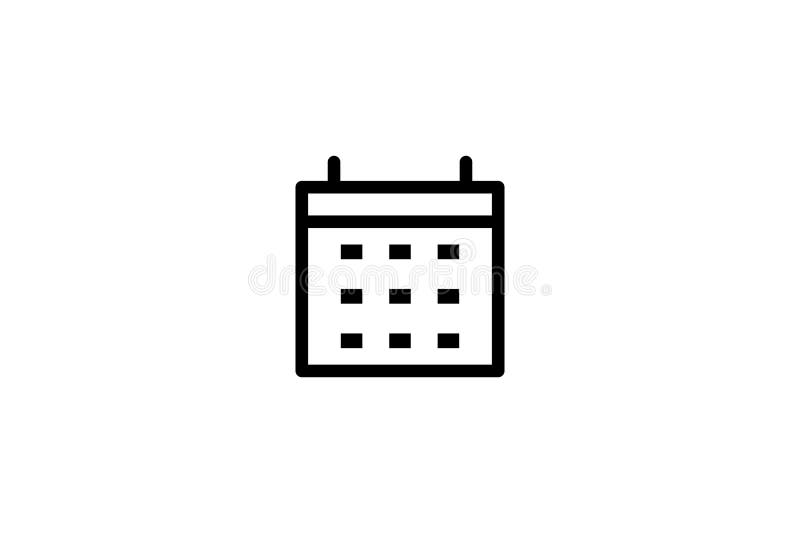 Simple Calendar Icon, Schedule, Date, and Event Stock Illustration ...