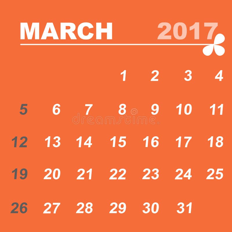 Simple Calendar Template of November 2017 Stock Vector - Illustration ...