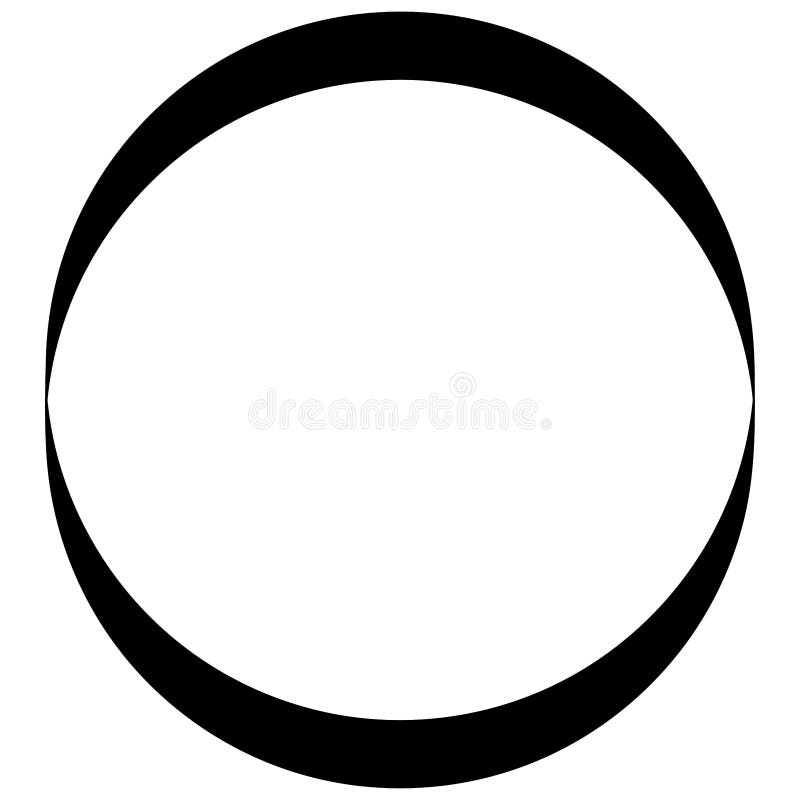 Simple Caligraphic Circle, Oval, Ellipse Elements. Circle Frame, Circle ...