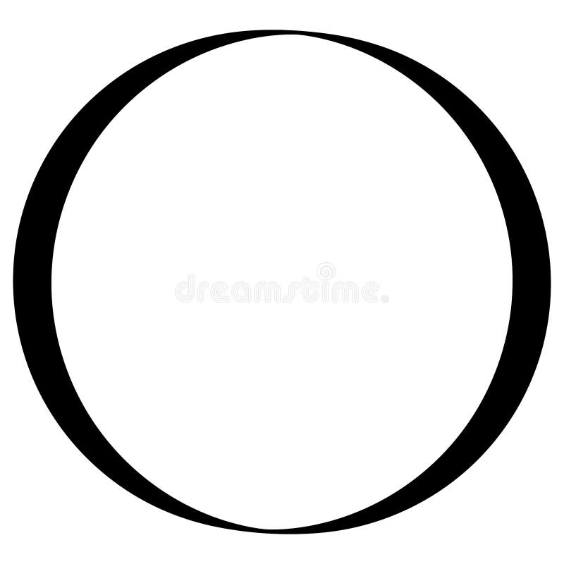 Simple Caligraphic Circle, Oval, Ellipse Elements. Circle Frame, Circle ...