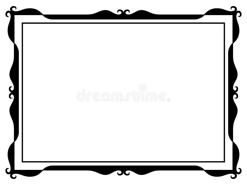 Simple Calligraph Black Ornamental Decorative Frame Border Stock Vector ...