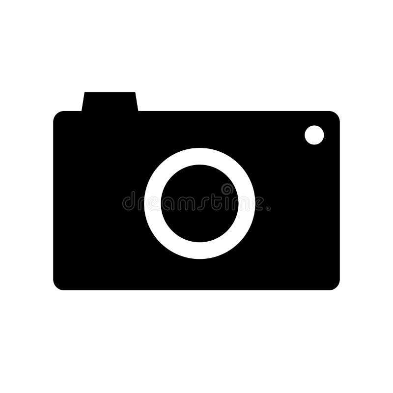 Simple Camera Icon in Black. Vector. Stock Illustration - Illustration ...