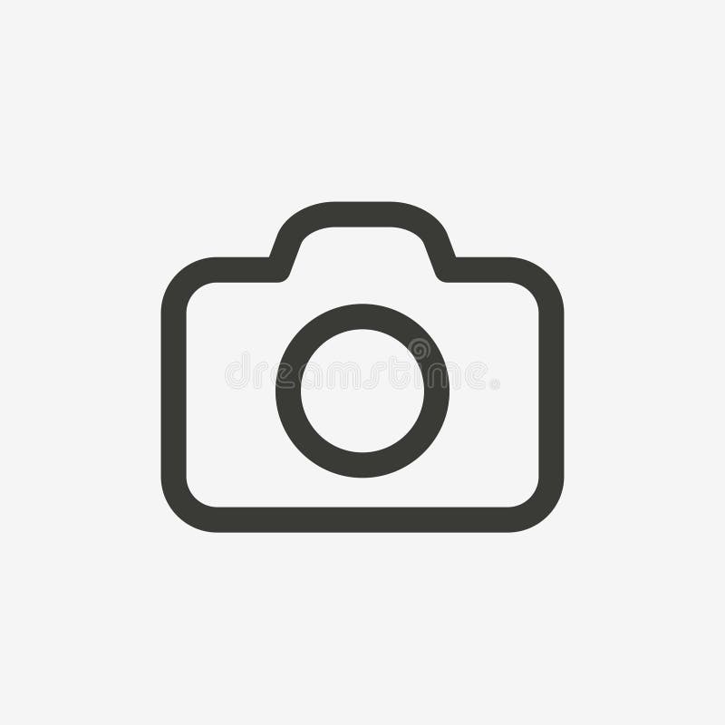 Simple camera icon stock illustration. Illustration of label - 75326414