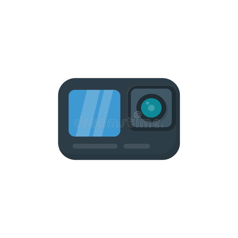 Simple Camera Icon Full Color Flat Design Style Isolated by White Color ...