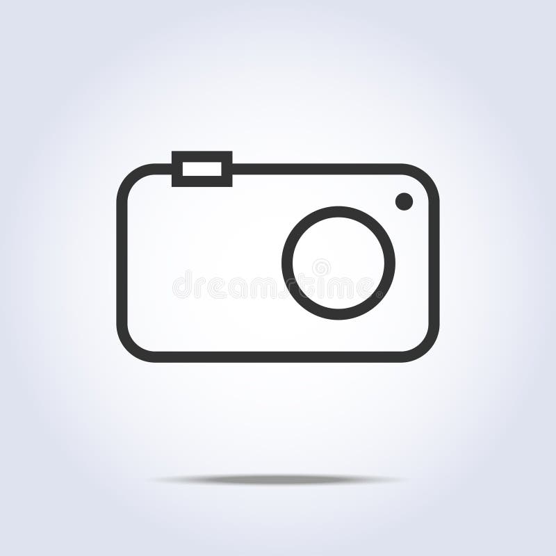Simple camera stock vector. Illustration of lens, video - 99112213