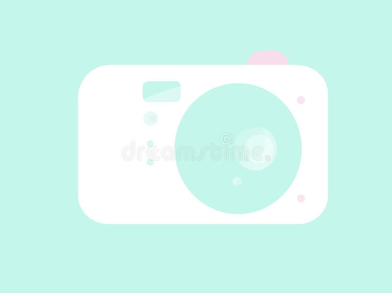 Simple Camera Illustration Light Blue Stock Illustration - Illustration ...