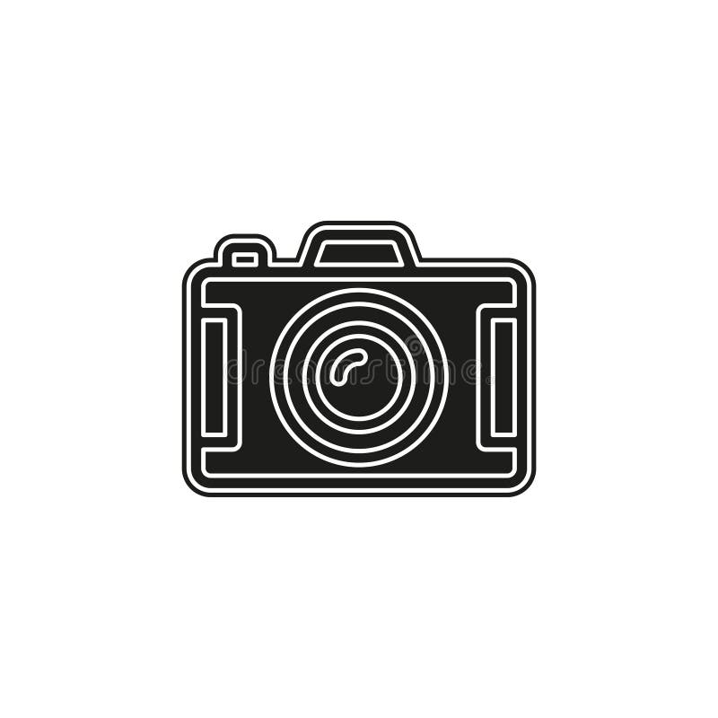 Simple Camera Vector Icon stock illustration. Illustration of editable ...