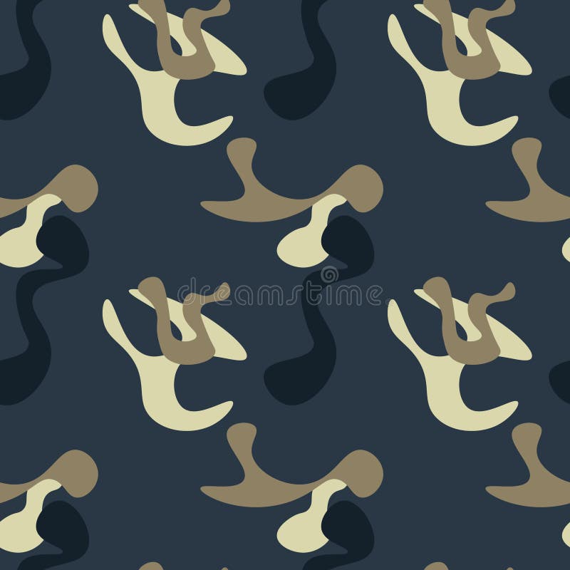 Simple Camouflage Seamless Pattern Stock Vector - Illustration of retro ...
