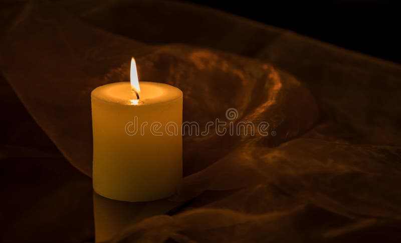 Simple Candlelight on a Table. Stock Photo - Image of christmas, shiny ...