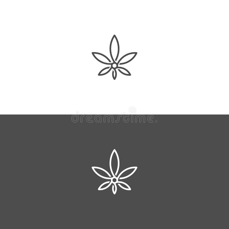 Simple Cannabis Line Art Design Stock Vector - Illustration of simple ...