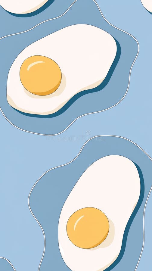 Simple yet Captivating, this Illustration Showcases a Pattern of Fried ...