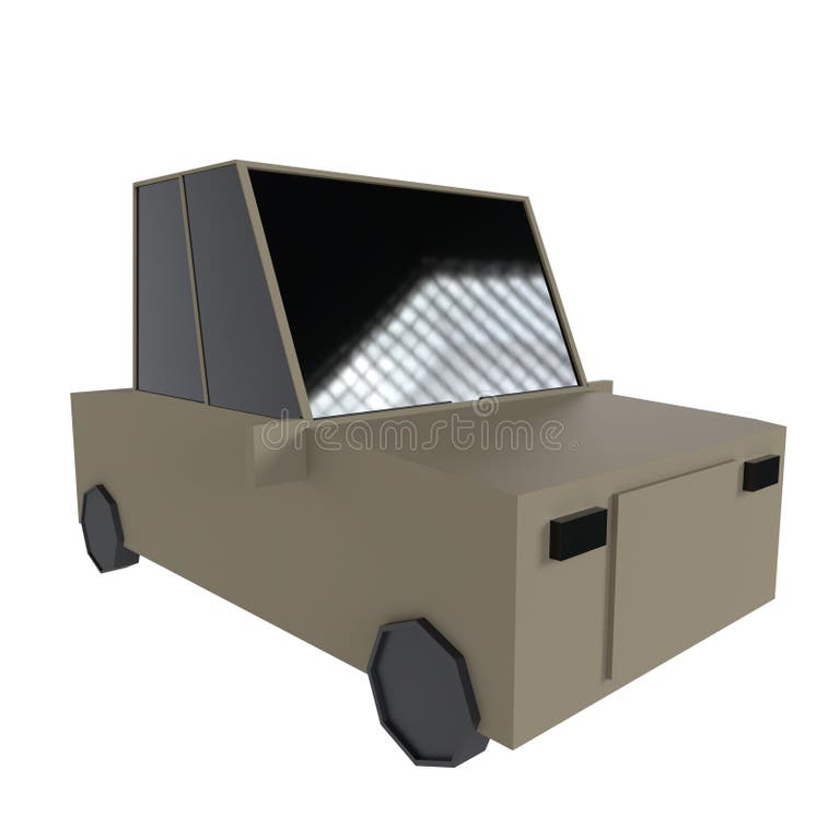 Simple Car Design Isolated on White Background Stock Illustration ...