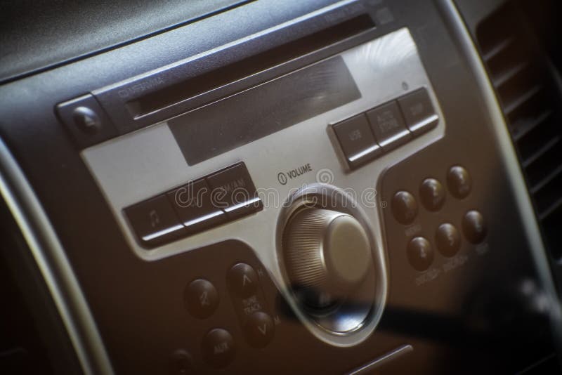 Simple Car Infotainment System with Large Volume Control Dial and Other ...