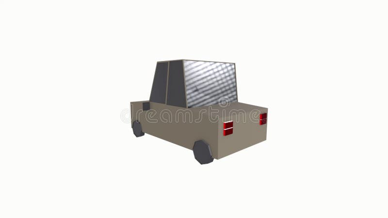 Simple Car Model Isolated on White Background Stock Footage - Video of ...