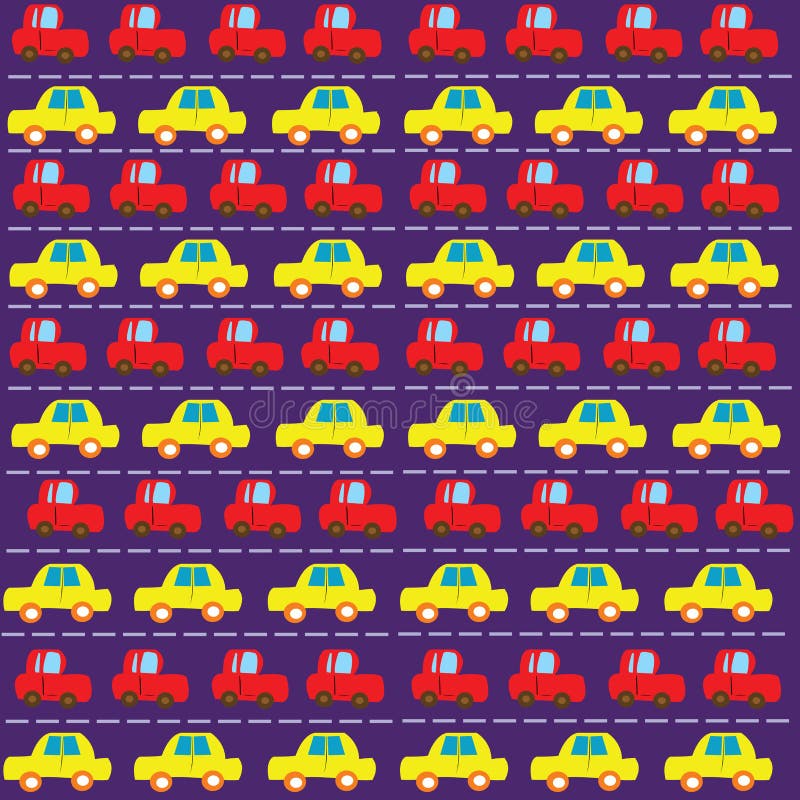 Simple car pattern stock vector. Illustration of pattern - 57635406
