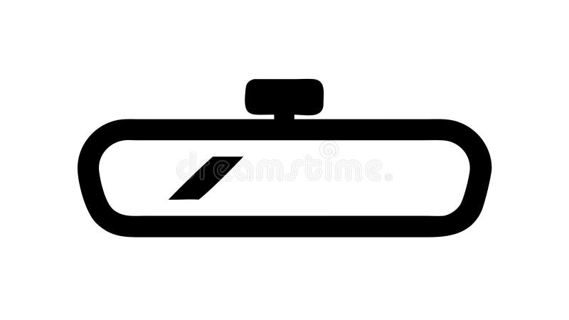 Simple Car Rearview Mirror Icon Vector Illustration, Vector Design ...