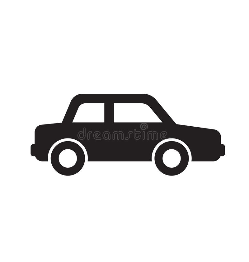 Simple Car Silhouette Symbol Icon Stock Vector - Illustration of logo ...