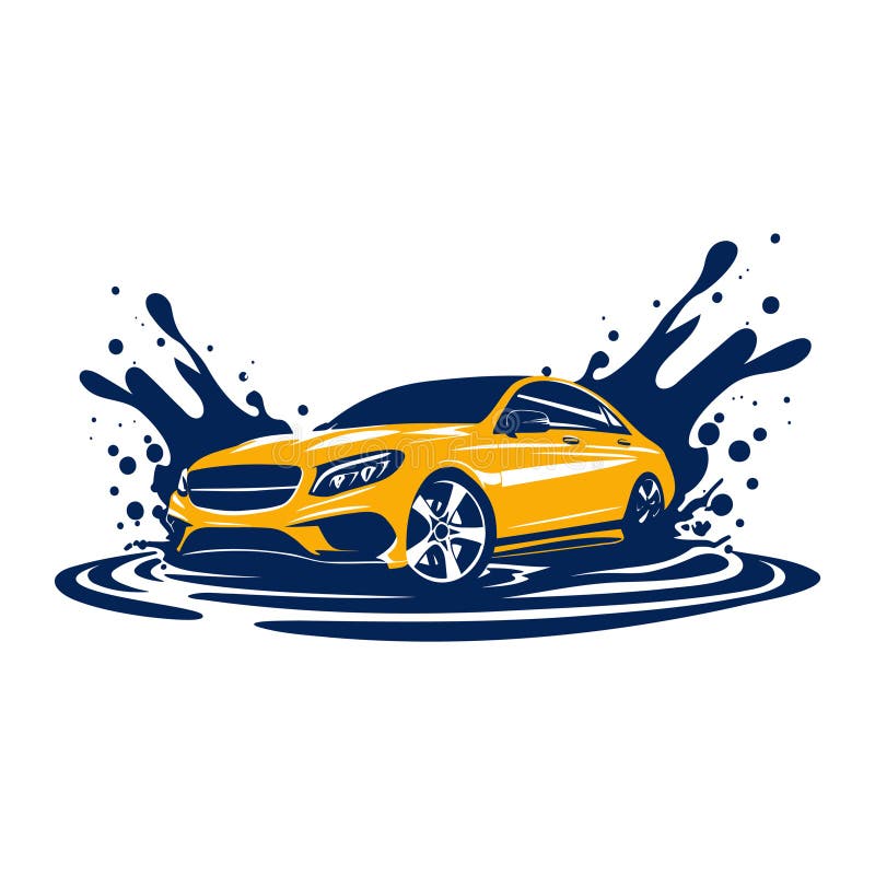Simple Car Washing Logo. Vector Illustration Stock Vector ...