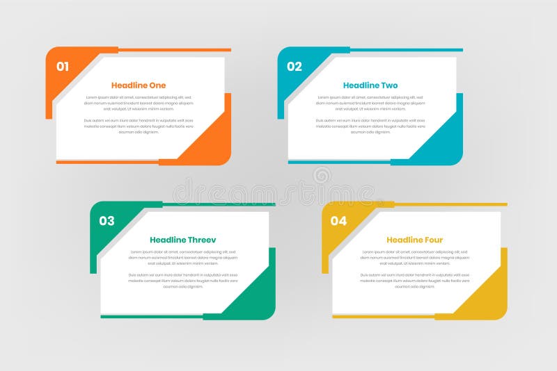 Simple Card Style Minimal Steps Infographic Text Presentation Template ...