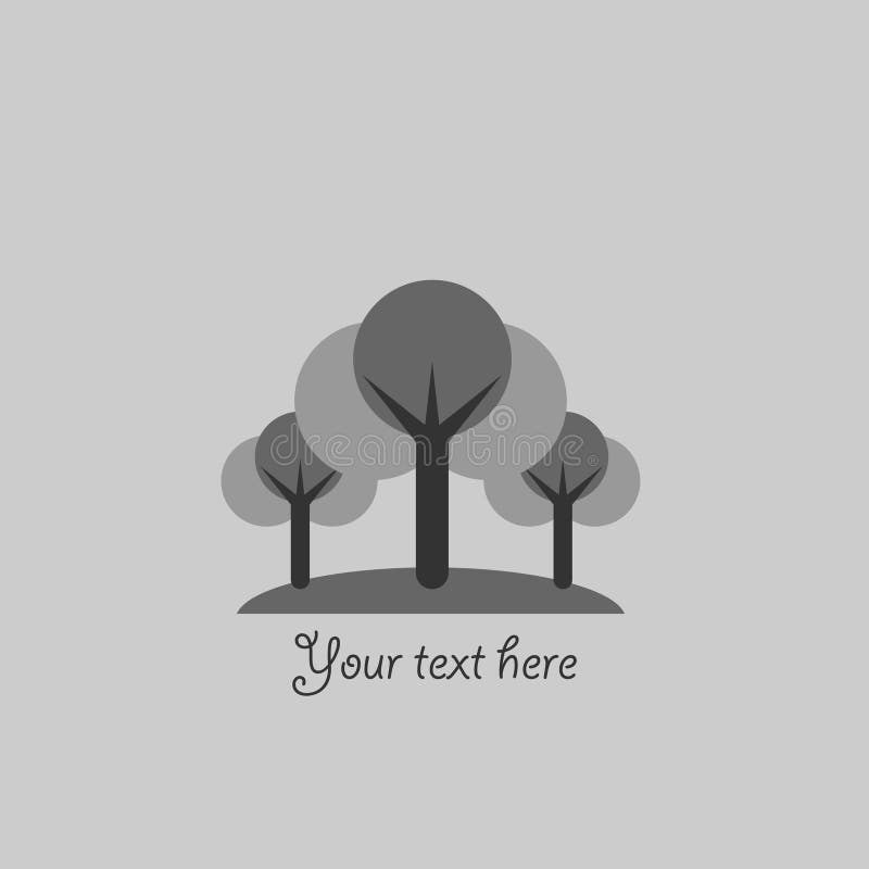 Simple card with trees stock vector. Illustration of greeting - 27699109