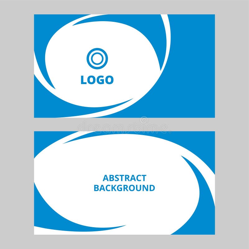 Simple Card Vector Background Design with Abstract Blue Waving Shapes ...