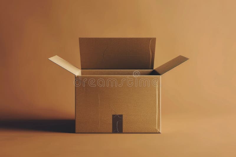A Simple Cardboard Box on a Plain Surface, Versatile for Various ...