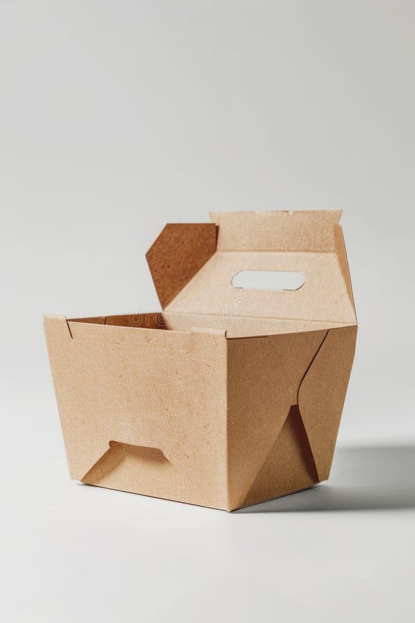 A Simple Cardboard Box with a Rectangular Hole Cut Out of it Stock ...