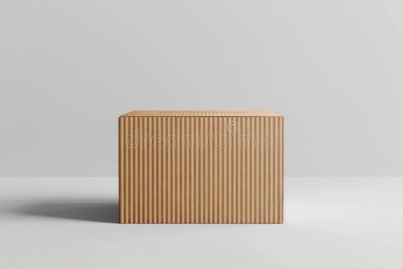 A Simple Cardboard Box Sitting on a Table Stock Photo - Image of ...