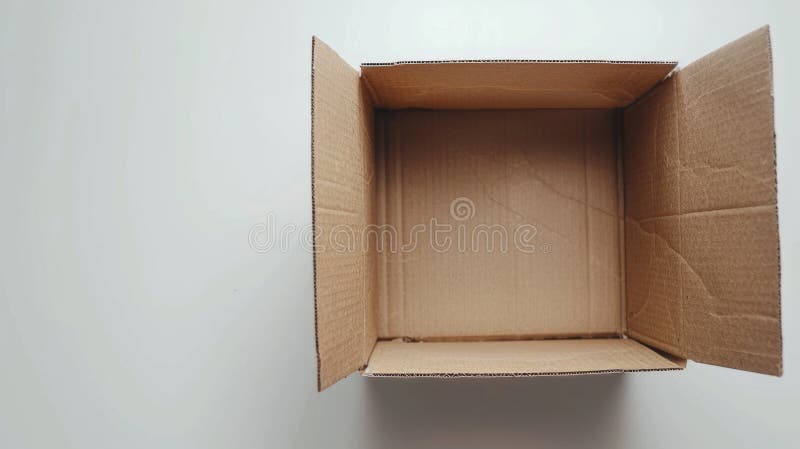 Simple Cardboard Box Sitting White Surface Stock Photos - Free ...