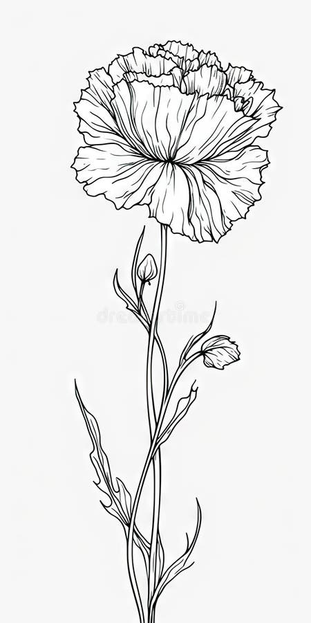 Simple Carnation Stock Illustrations – 2,893 Simple Carnation Stock ...