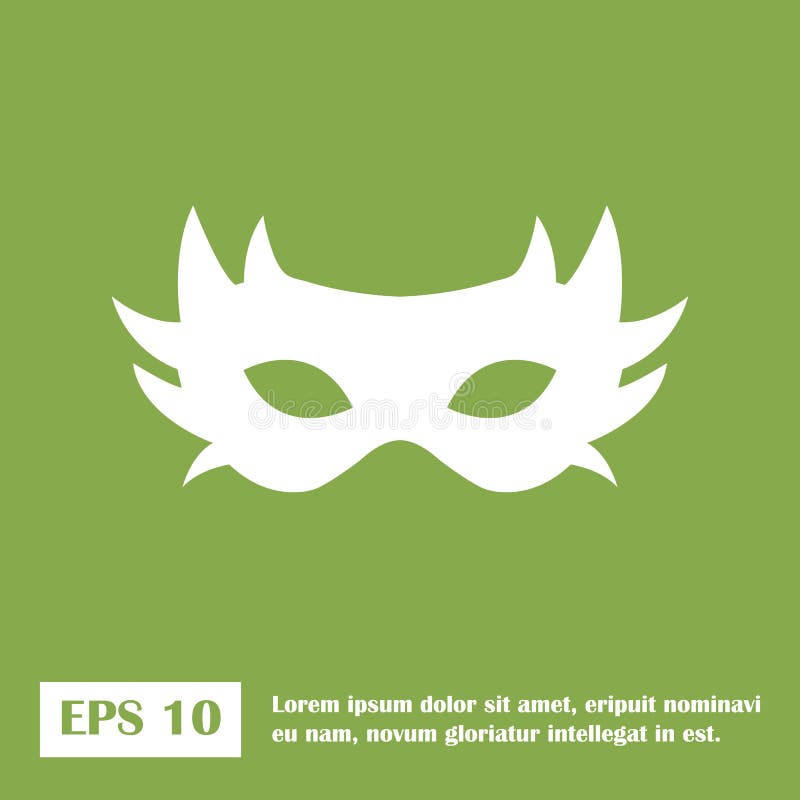Simple Carnaval Mask Icon. Flat Vector Illustration. EPS10. Stock ...
