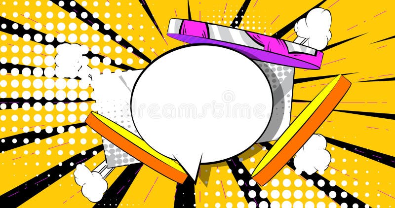 Simple Cartoon Background, Comic Book Abstract Backdrop. Retro Vector ...