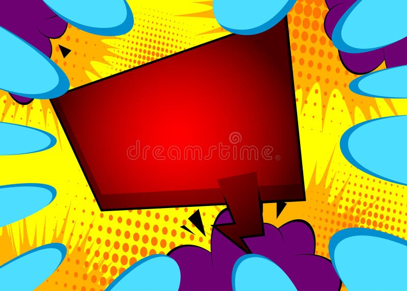 Simple Cartoon Background, Comic Book Abstract Backdrop. Retro Vector ...