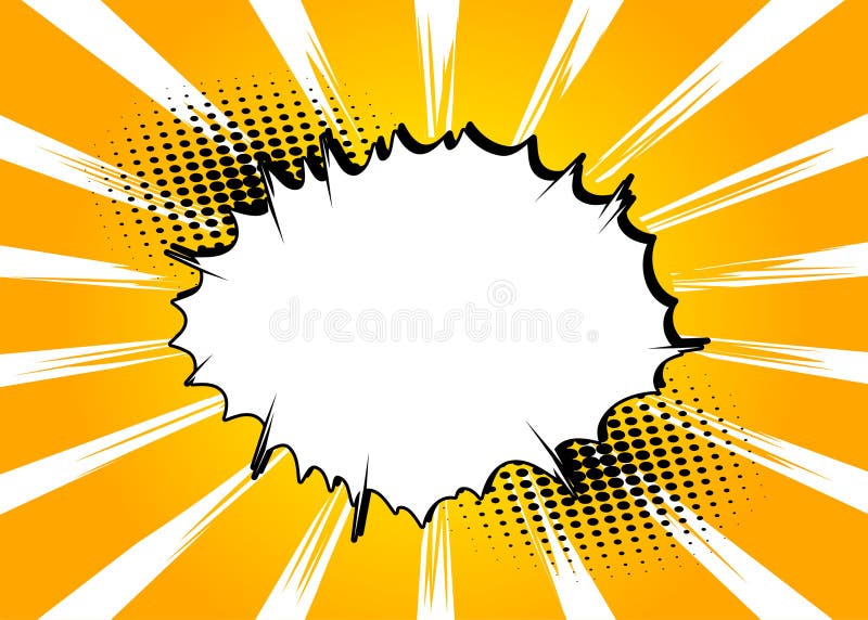 Simple Cartoon Background, Comic Book Abstract Speech Bubble Backdrop ...