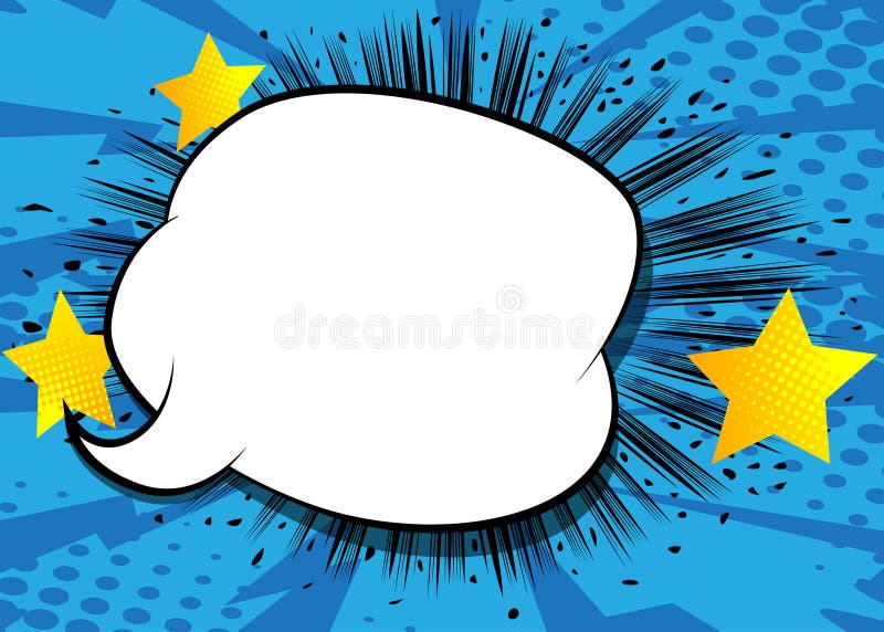 Simple Cartoon Background, Comic Book Abstract Speech Bubble Backdrop ...