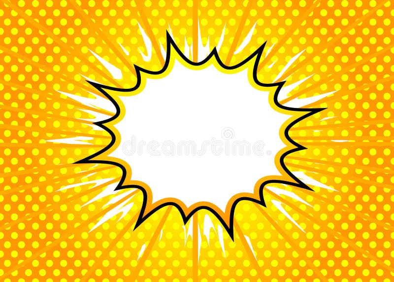 Simple Cartoon Background, Comic Book Abstract Speech Bubble Backdrop ...