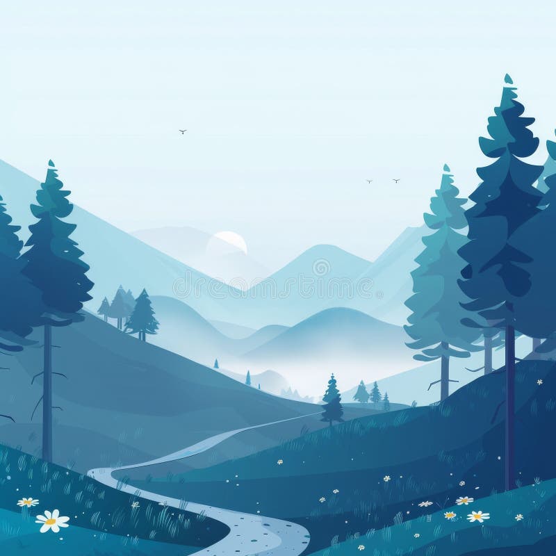 Simple Cartoon Background Featuring Hand-drawn Double Exposure Design ...