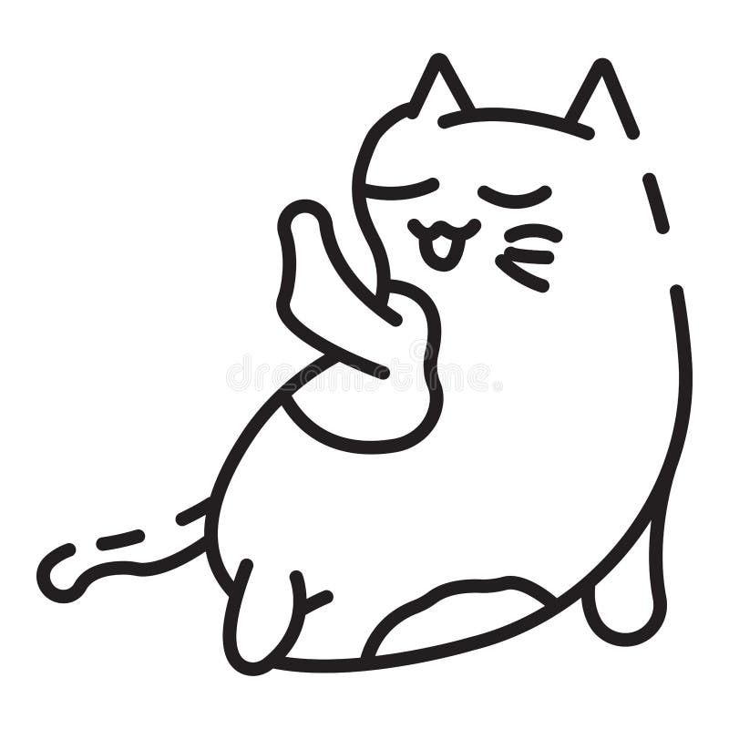 Simple cartoon cat stock vector. Illustration of design - 257602420