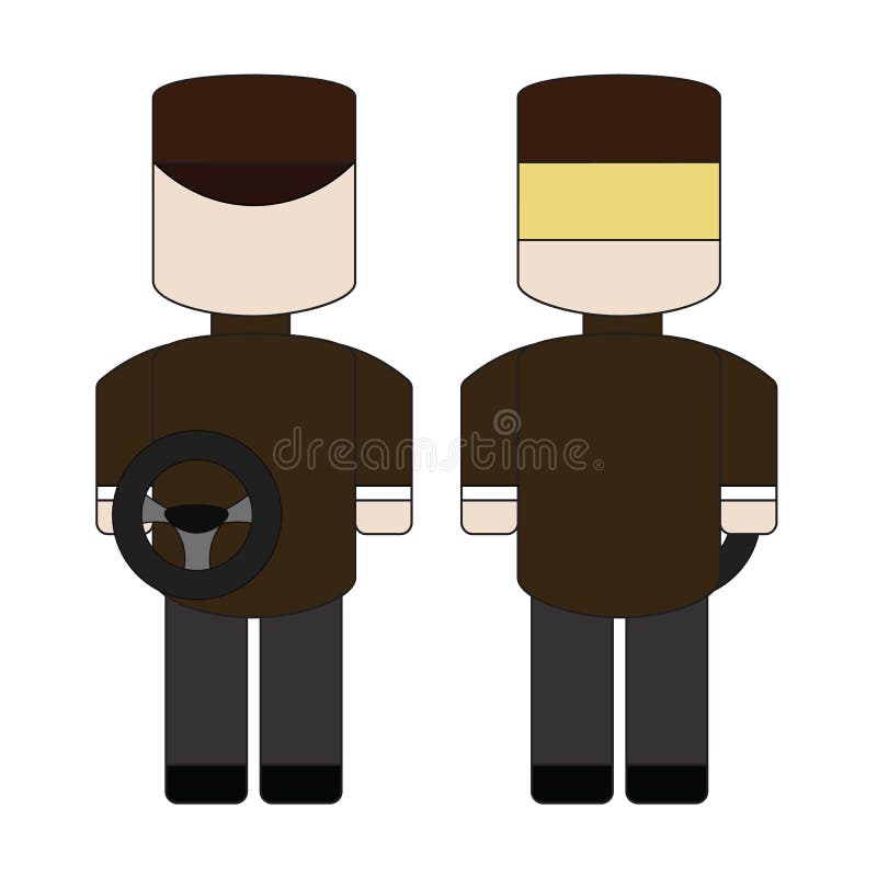 Simple cartoon driver stock vector. Illustration of transportation ...
