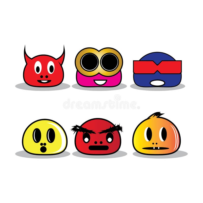 Simple Cartoon Emoji Icon Vector Logo Stock Illustration - Illustration ...