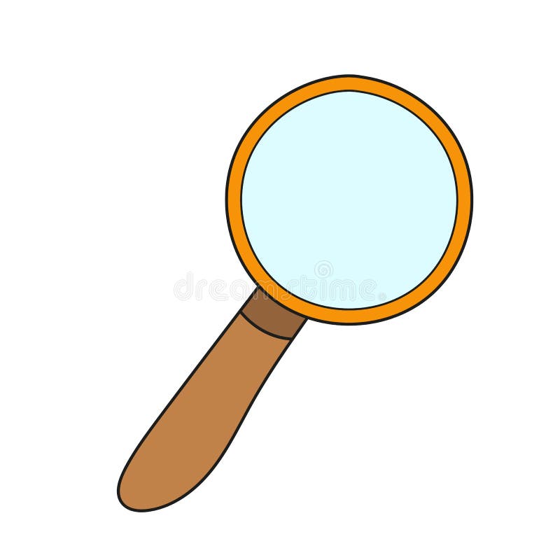 Simple Cartoon Icon. Magnifying Glass Vector Image Stock Vector ...