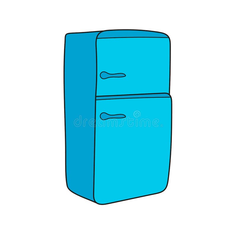 Simple Cartoon Icon. Refrigerator Vector Cartoon Illustration Stock ... Simple Cartoon Icon. Refrigerator Vector Cartoon Illustration Stock ...