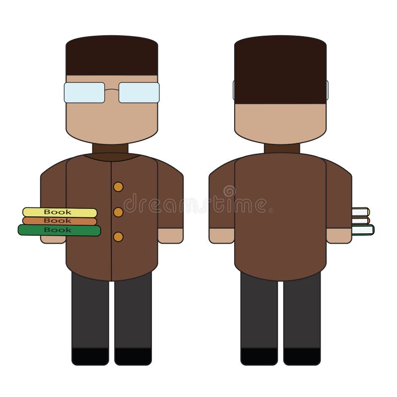 Simple cartoon librarian stock vector. Illustration of librarian - 76926636