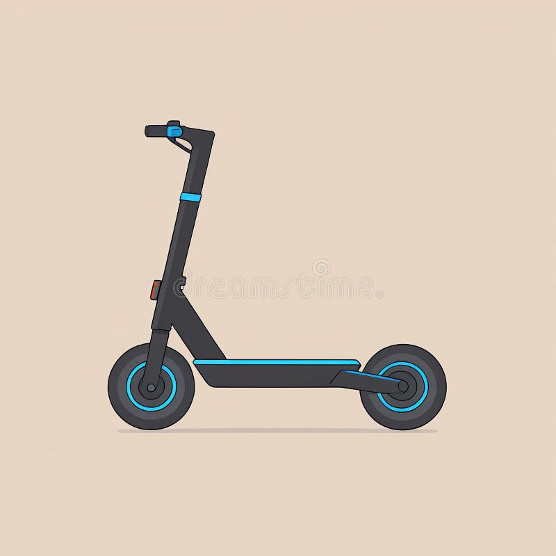 Simple Cartoon Modern Electric Scooter Vector Illustration Isolated ...