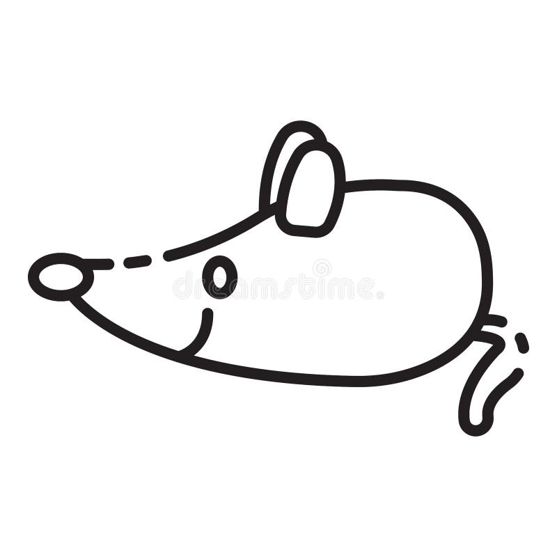 Simple cartoon mouse stock vector. Illustration of vector - 257602357