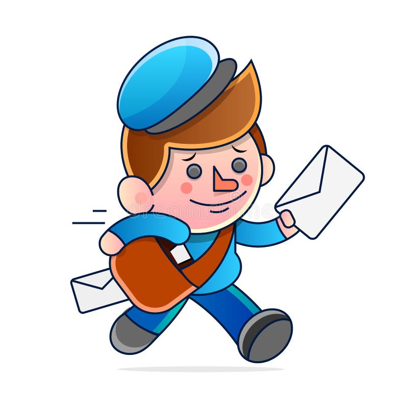 Cartoon Postman Running Stock Illustrations – 242 Cartoon Postman ...