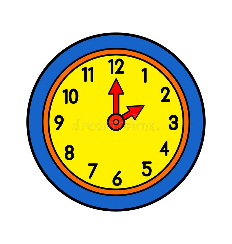 Clock Drawing For Kids Clock Face Color For Kids Vector Images (over