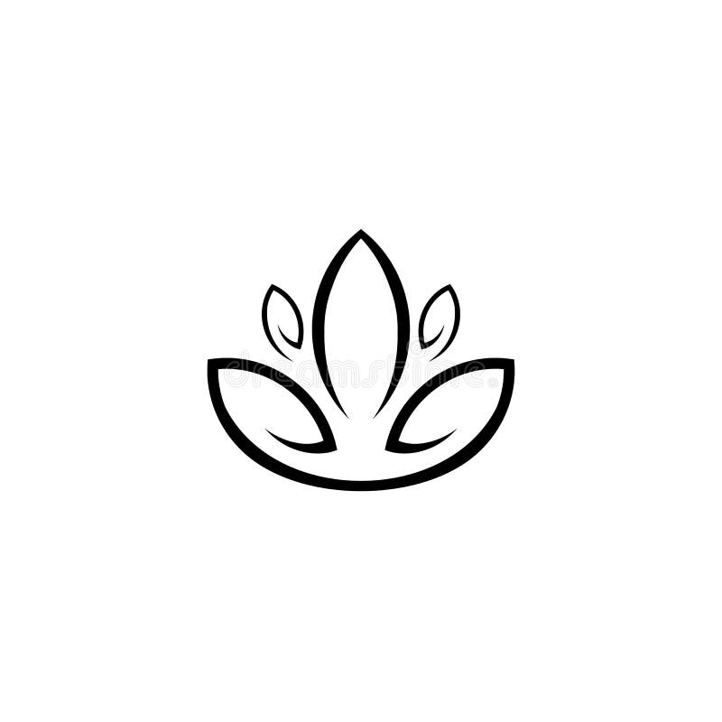 Simple CBD Cannabis Leaf Icon Logo Design Template Stock Vector ...